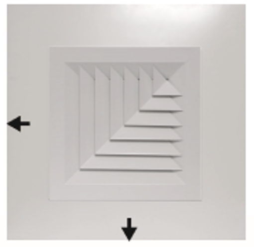 Plaque 2-Way Corner Blow Diffuser | Airecraft
